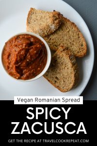 Spicy Zacusca - Romanian Vegetable Spread » Travel Cook Repeat